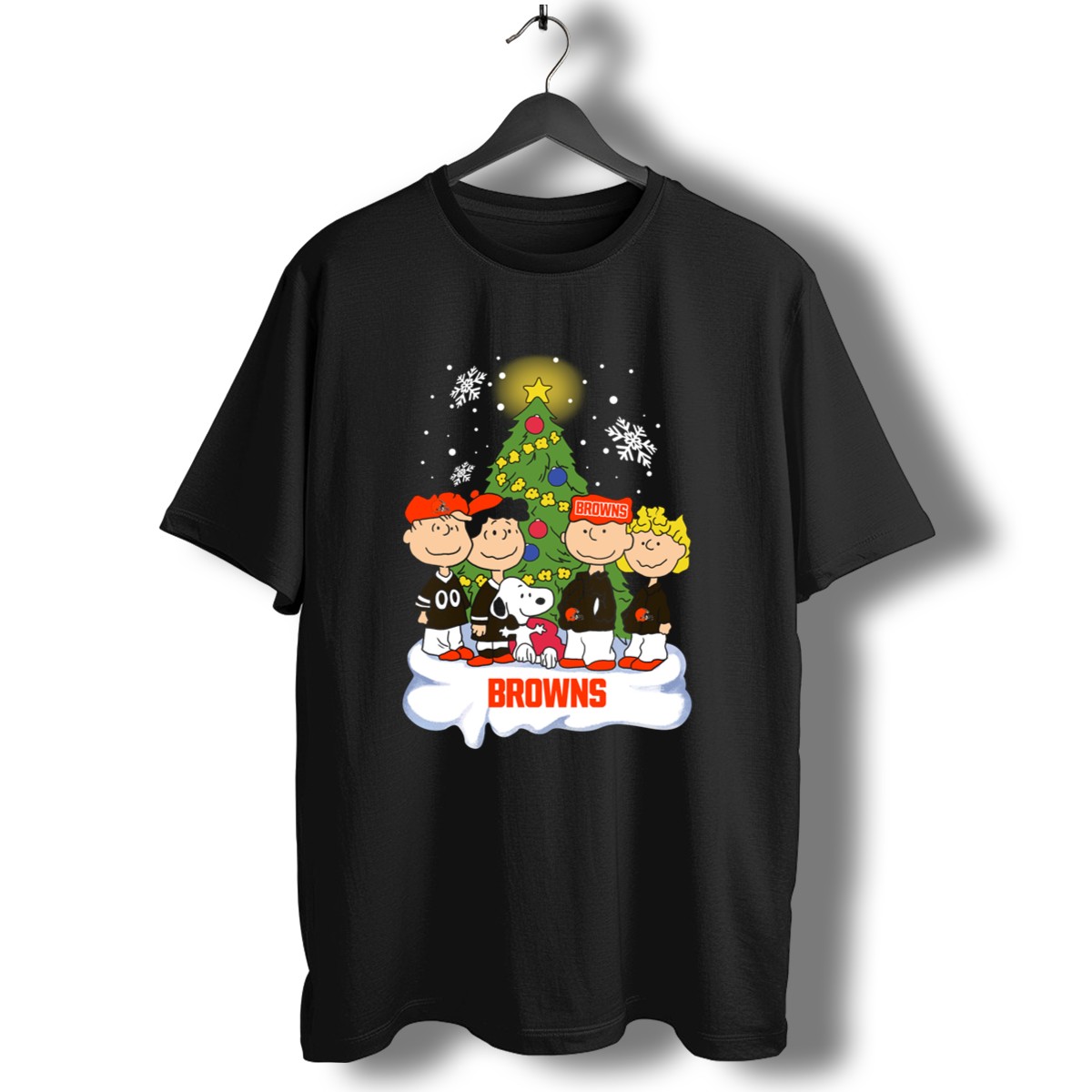 Snoopy Christmas Cleveland Browns Peanuts Characters Holiday Scene T ...